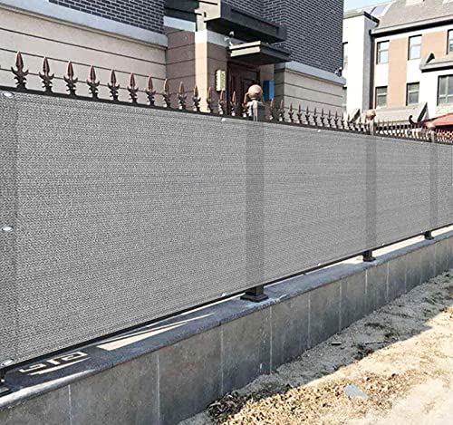 ALBN Balcony Privacy Screen Weather Resistance Windshield UV Protection HDPE Patio Balcony Covering, with Eyelet, Height 1.1m/1.2m (Color : Gray, Size : 1.1x5m)