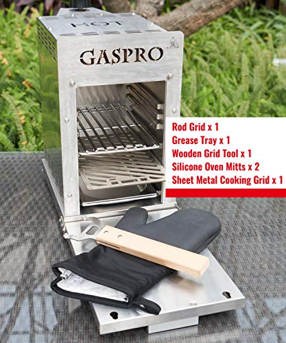GASPRO 1500℉ Quick Cooking Propane Infrared Steak Grill with Foldable Dustproof Panel, 304 Stainless Steel