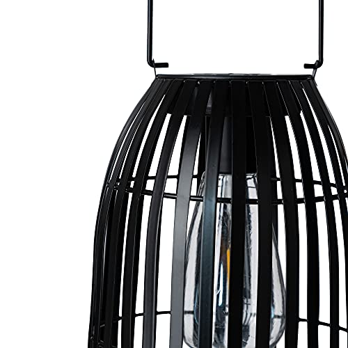 Solar Lantern Outdoor Waterproof Hanging Metal Birdcage Shaped Solar Powered Lantern Decorative Solar Light for Garden / Yard / Patio / Porch