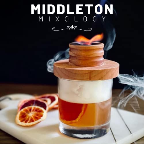 SmokeTop Cocktail Smoker Kit and Torch with Cherry, Hickory, Maple, and Oak Wood Chips - Cocktail Smoker Kit & Chips for Old Fashioned Cocktails, Whiskey, & Bourbon - by Middleton Mixology