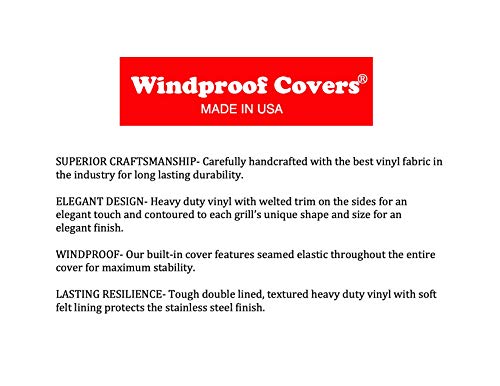 Windproof Covers 15 inch Heavy Duty Premium Vinyl Cover to fit Blaze Power Burner Built-in