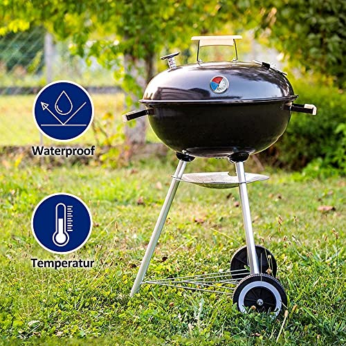 3 Inch BBQ Temperature Gauge Barbecue Charcoal Grill Smoker Temp Gauge Pit, Stainless Steel Fahrenheit Thermometer and Heat Indicator Replacement for Cooking Meat Port Beef Lamb, 1 Pack