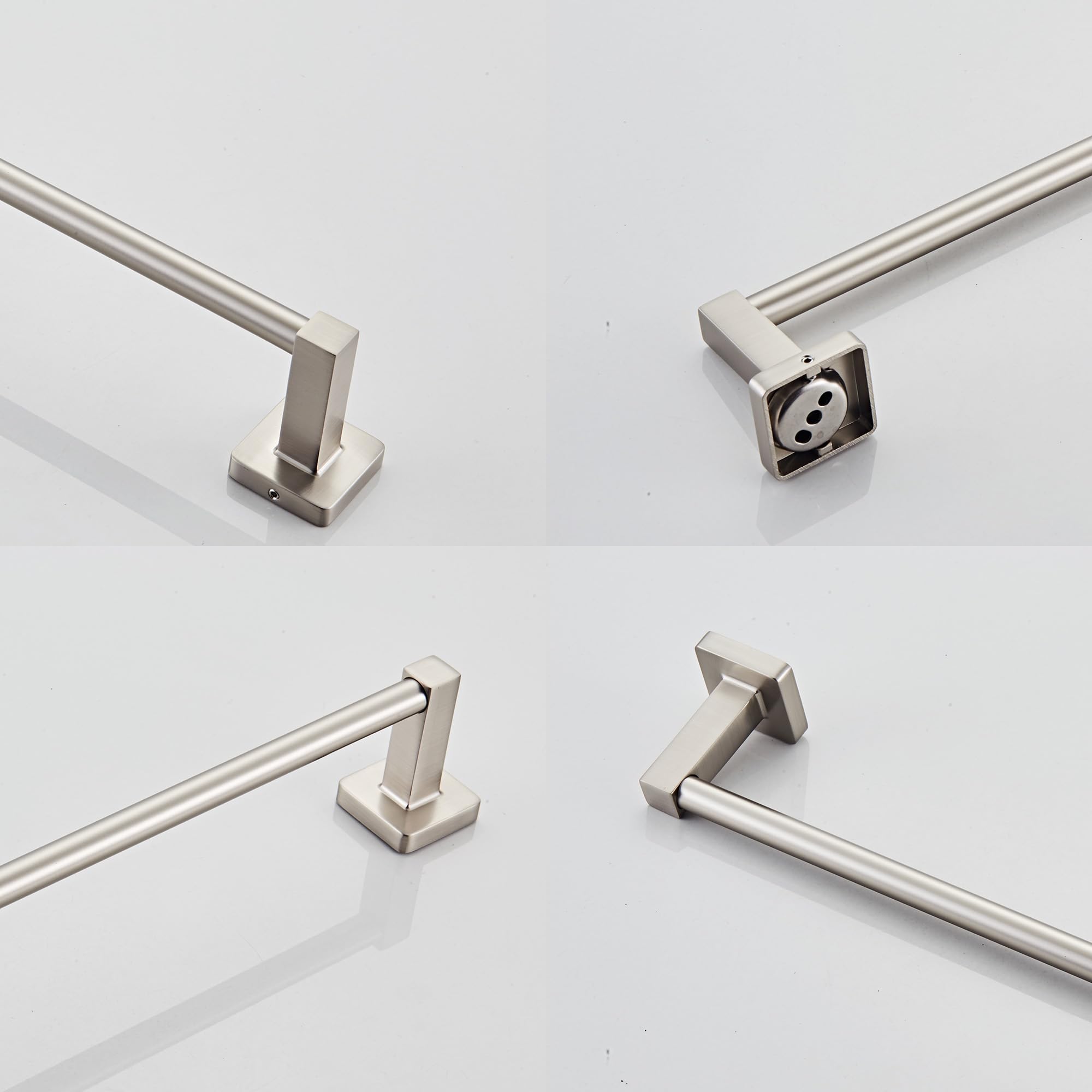 Bathroom Wall Mounted Towel Rack, Towel Bar with Stainless Rack and Hand Towel Holder, Shower and Bath Towel Racks for Bathroom Wall(Brushed Nickel, 12 Inch)…