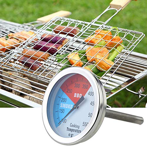 3 Inch BBQ Temperature Gauge Barbecue Charcoal Grill Smoker Temp Gauge Pit, Stainless Steel Fahrenheit Thermometer and Heat Indicator Replacement for Cooking Meat Port Beef Lamb, 1 Pack