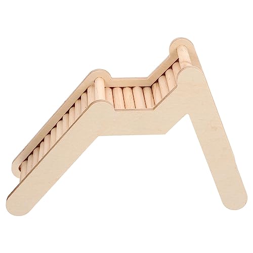4pcs Hamster Climbing Ladder Small Animal Ramp Hamster House Hamster Ladder Bridge Hamster Cage Accessories Climbing Bridge Climbing Toys Biting Toy Hermit Crab Wooden Crawl