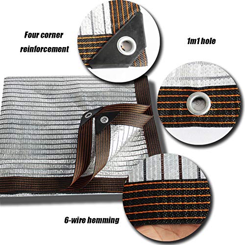 GZHENH- Shade Cloth Shading net,Fence Privacy Screen Succulents Aluminum Foil Insulation Balcony Outdoor Car Sun Net Sunscreen Anti-UV,Customizable (Color : Silver, Size : 1x5m)