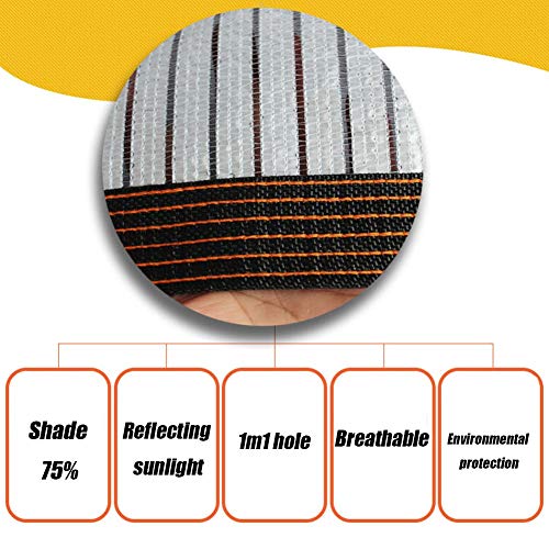 GZHENH- Shade Cloth Shading net,Fence Privacy Screen Succulents Aluminum Foil Insulation Balcony Outdoor Car Sun Net Sunscreen Anti-UV,Customizable (Color : Silver, Size : 1x5m)