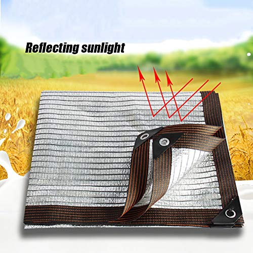 GZHENH- Shade Cloth Shading net,Fence Privacy Screen Succulents Aluminum Foil Insulation Balcony Outdoor Car Sun Net Sunscreen Anti-UV,Customizable (Color : Silver, Size : 1x5m)