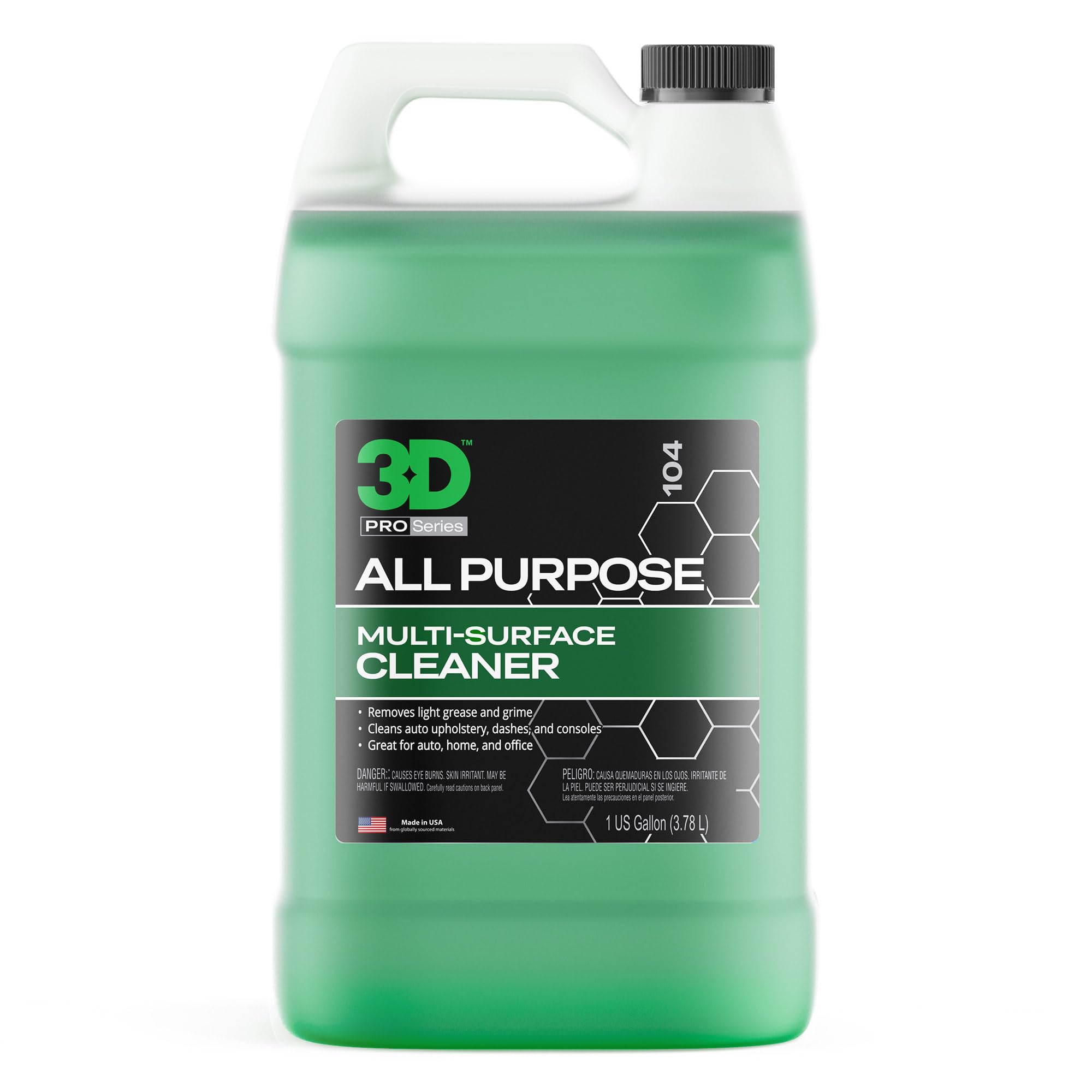 3D All Purpose Cleaner for Car, Home & Office Use - Multi Surface Cleaner Refill 1 Gallon