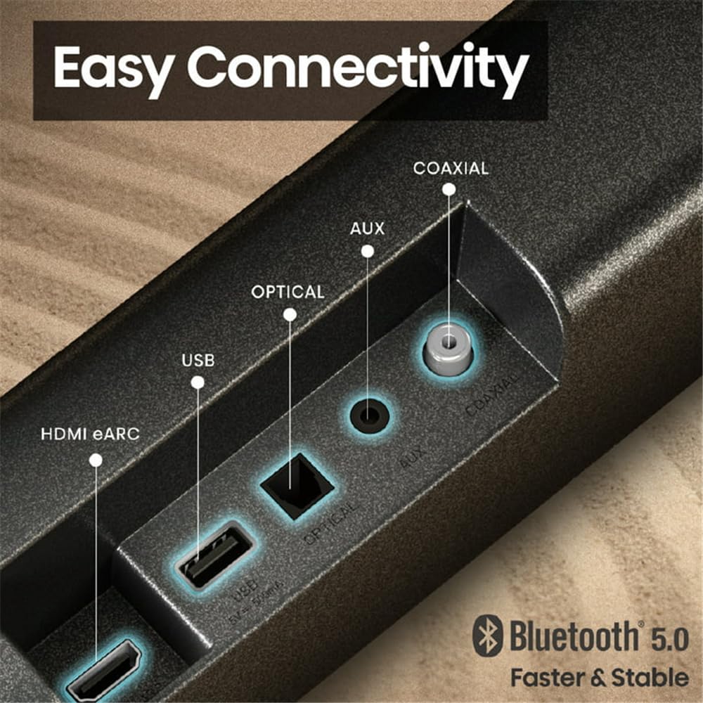 Hisense 5.1 Channel Soundbar with Wireless Subwoofer AX5100G - Black (Renewed)
