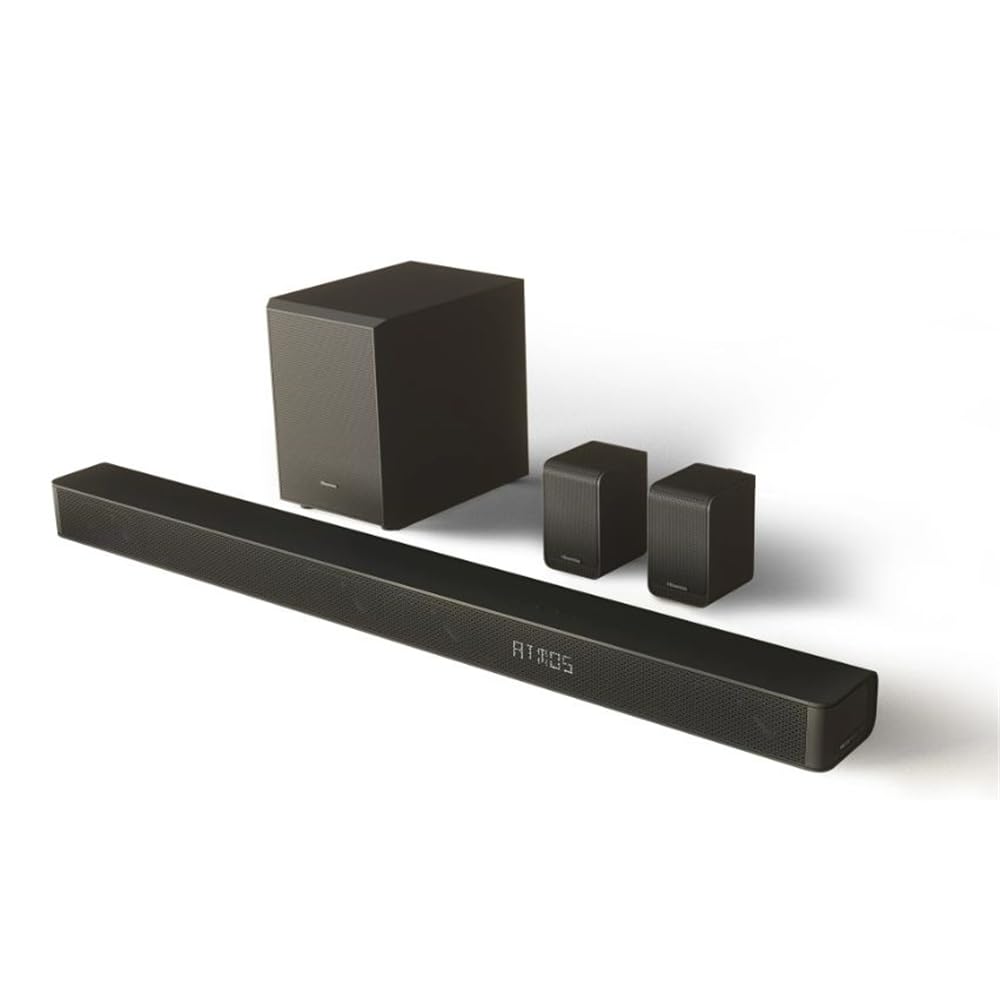 Hisense 5.1 Channel Soundbar with Wireless Subwoofer AX5100G - Black (Renewed)
