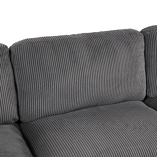 ERYE Oversized Modular Sectional Sofa Couch with Movable Ottoman Can be Freely Combined into Sofabed,L-Shaped & U-Shaped,Low Back Corner Sectional&Couch for Home Apartment Living Room