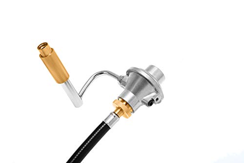 LS'BABQ 5 Ft Propane Adapter Hose 1 Ib to 20 Ib Converter and Gas Regulator fit for Coleman Roadtrip Portable Grill, Gas Regulator Part Connector Fitting Replacement Kit