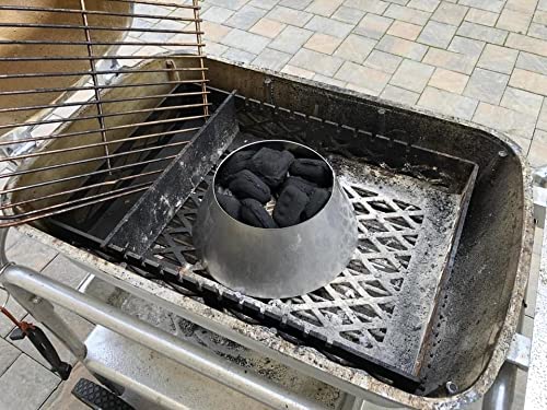 Mini BBQ Vortex™ (in) Direct Cooking Charcoal Grill Accessory Cone for BGE Kamado Jumbo Smokey Joe - Original - USA Made -Genuine Mini Size