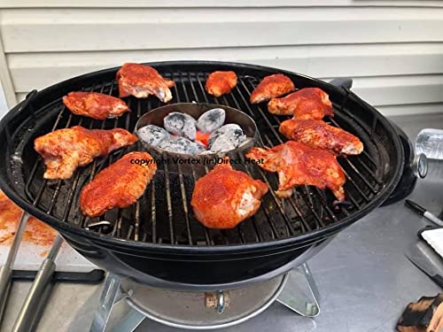 Mini BBQ Vortex™ (in) Direct Cooking Charcoal Grill Accessory Cone for BGE Kamado Jumbo Smokey Joe - Original - USA Made -Genuine Mini Size