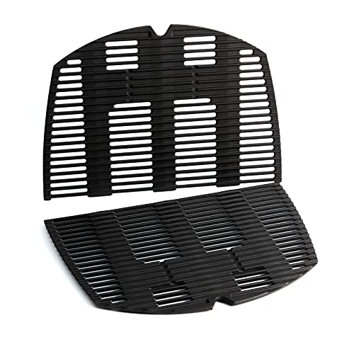 7645 Grate Replacement Parts for Weber Q200 Q220 Q2000 Q2400 Series Grill 396000 396002 53060001 54060001 566002 Accessories 2PCS 65811 Cast Iron Cooking Grid