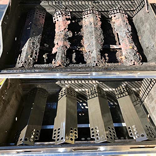 Yiming Grill Replacement Parts for Charbroil 463436215, 463436214, 463439915, 463436213, 463439914 Grill Models. Grill Burner Pipe Tubes, Heat Plate Tent Shields, Carryover Tubes Replacement Kit.
