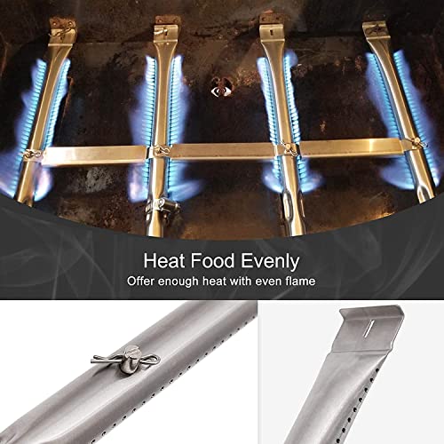 Yiming Grill Replacement Parts for Charbroil 463436215, 463436214, 463439915, 463436213, 463439914 Grill Models. Grill Burner Pipe Tubes, Heat Plate Tent Shields, Carryover Tubes Replacement Kit.