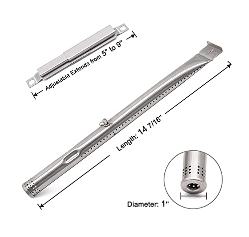Yiming Grill Replacement Parts for Charbroil 463436215, 463436214, 463439915, 463436213, 463439914 Grill Models. Grill Burner Pipe Tubes, Heat Plate Tent Shields, Carryover Tubes Replacement Kit.