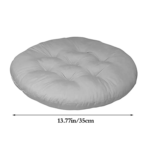 DINGZZ Chair Cushion Round Cotton Upholstery Soft Padded Pad Office Home Car Solid Color Cushions Textiles ( Color : Black , Size : 35X35CM )