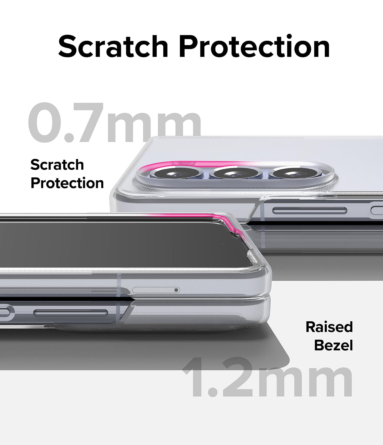 Ringke Slim [Prevents Oily Smudges] Compatible with Samsung Galaxy Z Fold 5 Case, Anti-Fingerprint Technology Smudge Proof Translucent Phone Cover for Women, Men - Matte Clear