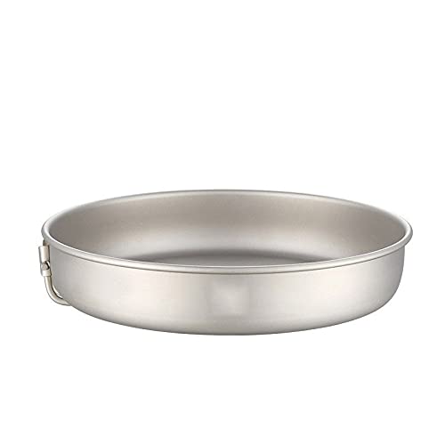 JAHH Titanium Folding Frying Pan Ultralight Cooking Pot Portable Outdoor Camping BBQ Cookware Pot Tableware Cutlery