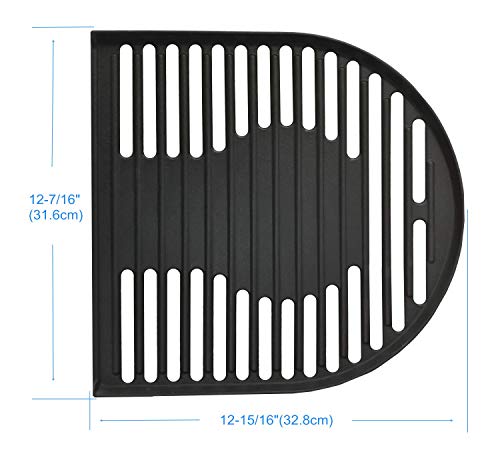 BBQ Grill Cast Iron Cooking Grate Griddle Combo for Coleman Roadtrip X-Cursion, LX, LXE, 285 Grills, Compatible with Swatop Accessories, 2-Pack