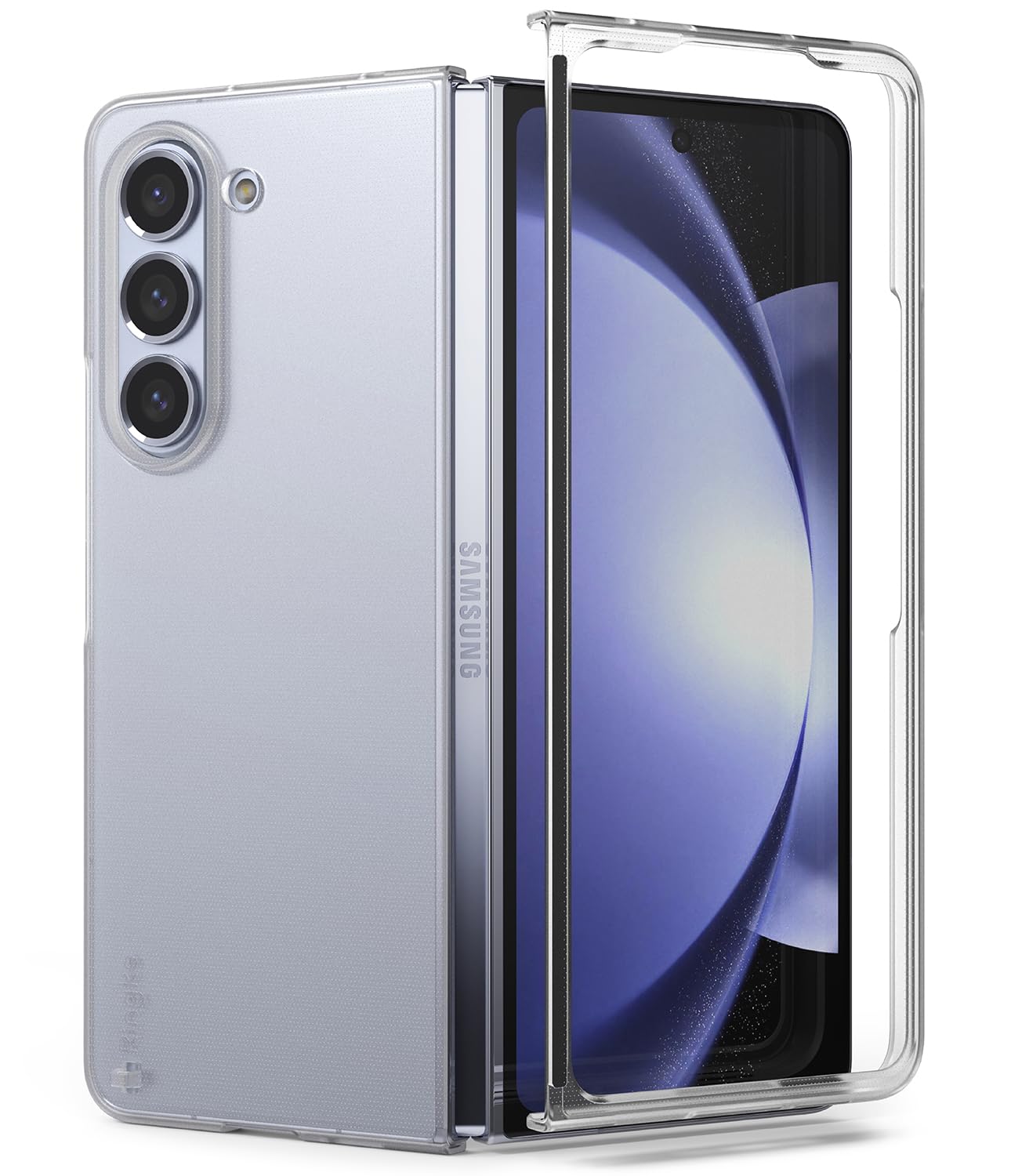 Ringke Slim [Prevents Oily Smudges] Compatible with Samsung Galaxy Z Fold 5 Case, Anti-Fingerprint Technology Smudge Proof Translucent Phone Cover for Women, Men - Matte Clear