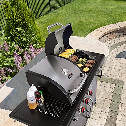 Royal Gourmet ZH3002N 3-Burner 25,500-BTU Dual Fuel Gas and Charcoal Grill Combo, Cabinet Style, Black