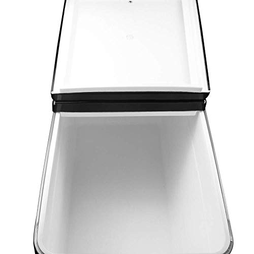 Nattork 80 Quart Rolling Cooler Cart for Outdoor Patio Deck Party, Portable Party Bar Cold Drink Beverage Cart,Ice Chest with Shelf, Water Pipe and Bottle Opener (Silver-1)
