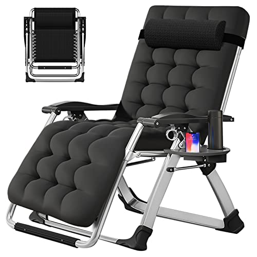 Slsy Zero Gravity Chair, Reclining Lounge Chair with Removable Cushion & Tray for Indoor and Outdoor, Patio Recliner Folding Reclining Chair