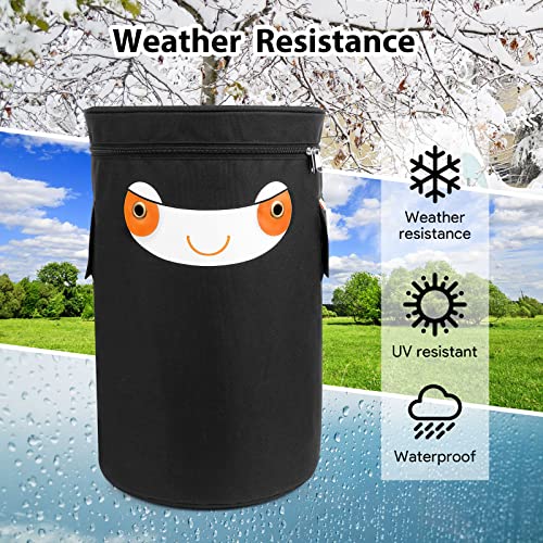 TEREFIX Propane Tank Cover with Stable Tabletop Feature, Fits 15lb / 4 Gallon Tank Cylinder, RV/Camper Propane Tank Cover with Storage Pocket & 2 Flip Flaps, Waterproof and UV-Resistant