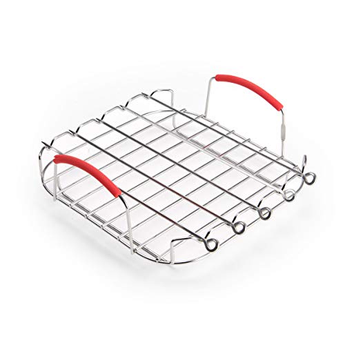 Instant Vortex Official Grill and Lifting Rack with Skewers, 6-Piece, Stainless Steel