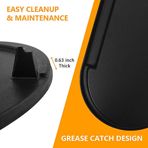 MixRBBQ Cast Iron Griddle with Bag for Coleman RoadTrip Swaptop Grills, Outdoor BBQ Camping Grills Nonstick Cooking Griddle Accessories, Full Size