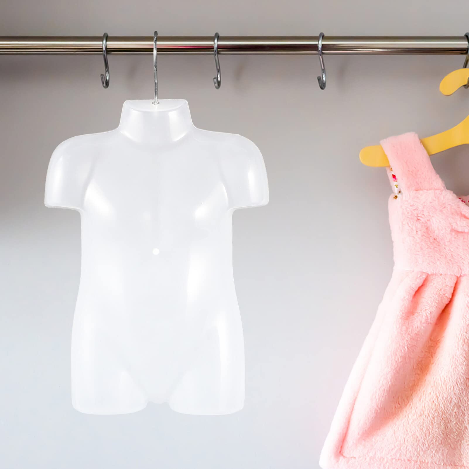 Mannequin Torso, Dress Form Hollow for Hanging, Use at Craft Shows, Photos or Display, White