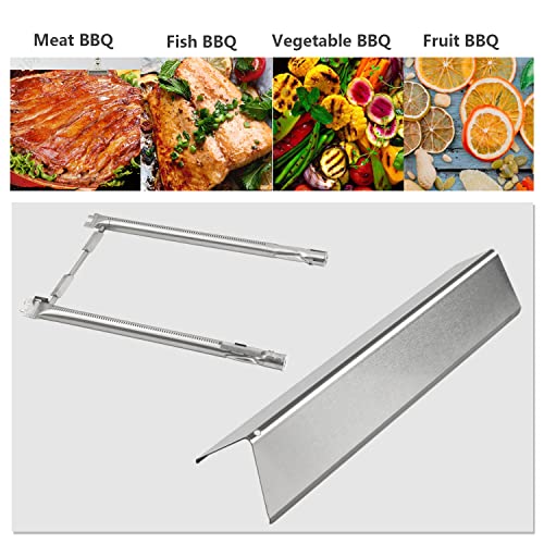 Derurizy Grill Replacement Part for Weber Spirit I & II 200 Series, Weber Spirit E-210, S-210, Spirit E-220, S-220, 7635 Flavorizer Bars and 69785 Grill Burner, Stainless Steel Rpair Kit Set
