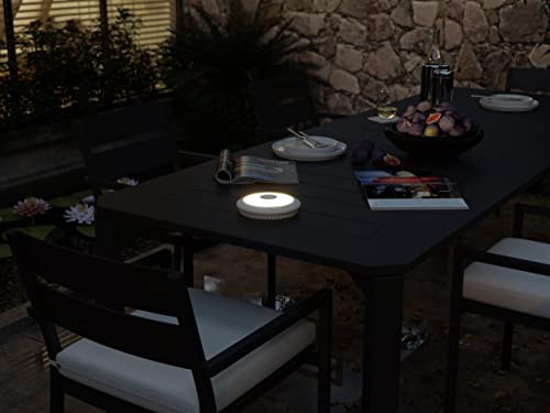 Good Earth Lighting LED Indoor/Outdoor Rechargeable Bluetooth Speaker Light - White, IP65, 4000K, 150 Lumens, Light Timer, USB Charging Cord Included, 30,000 Hour Rated Lamp Life