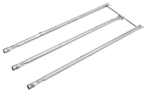 GasSaf 24.5 inch Flavorizer Bar and Burner Tube Set Replacement for Weber 7539, 7540 67820 67722, Genesis 300 Series Grills