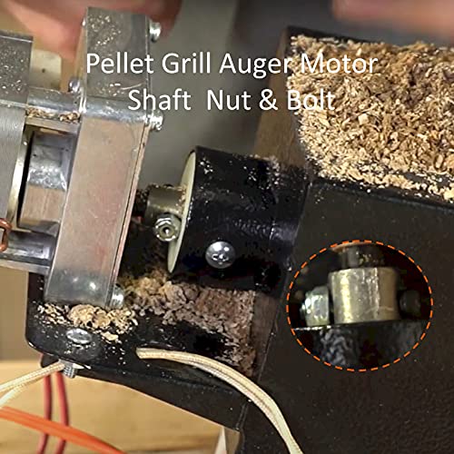 WAITCOOK Replacement Auger Motor Shaft Nut & Bolt for Most of AC Pellet Grill,As Traeger/Pit Boss/Z Grills Wood Pellet Grills,etc