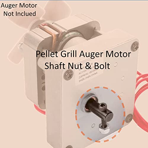 WAITCOOK Replacement Auger Motor Shaft Nut & Bolt for Most of AC Pellet Grill,As Traeger/Pit Boss/Z Grills Wood Pellet Grills,etc