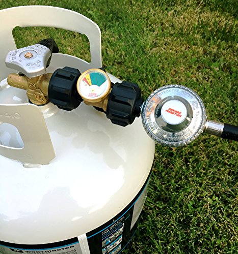 Gauge Master Premium 2 Foot Universal QCC1 Low Pressure LP Propane Regulator - BBQ Grill Replacement Hose fits Most LP Gas Grills, Heaters and Fire Pit Table - 3/8" Female Flare Nut (2 Feet)