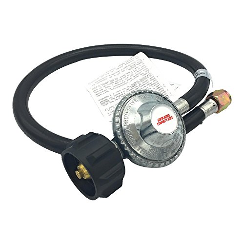 Gauge Master Premium 2 Foot Universal QCC1 Low Pressure LP Propane Regulator - BBQ Grill Replacement Hose fits Most LP Gas Grills, Heaters and Fire Pit Table - 3/8" Female Flare Nut (2 Feet)