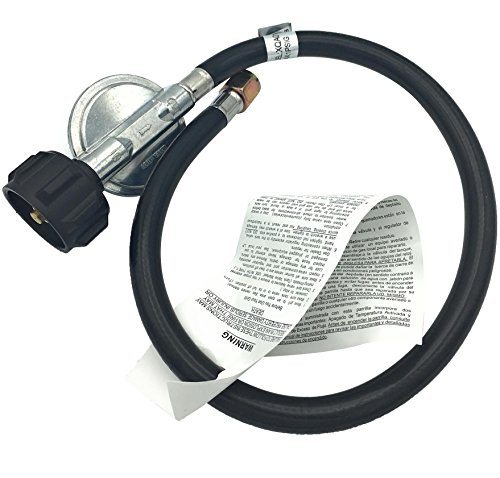 Gauge Master Premium 2 Foot Universal QCC1 Low Pressure LP Propane Regulator - BBQ Grill Replacement Hose fits Most LP Gas Grills, Heaters and Fire Pit Table - 3/8" Female Flare Nut (2 Feet)