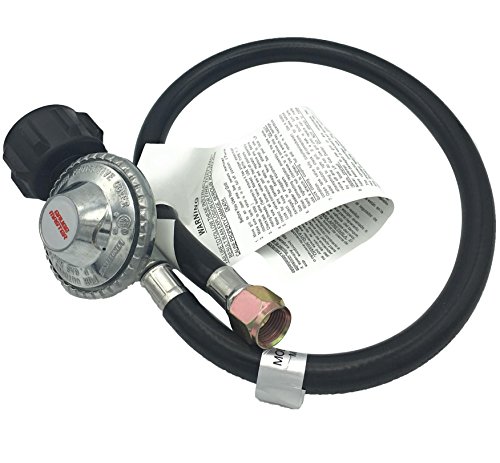 Gauge Master Premium 2 Foot Universal QCC1 Low Pressure LP Propane Regulator - BBQ Grill Replacement Hose fits Most LP Gas Grills, Heaters and Fire Pit Table - 3/8" Female Flare Nut (2 Feet)