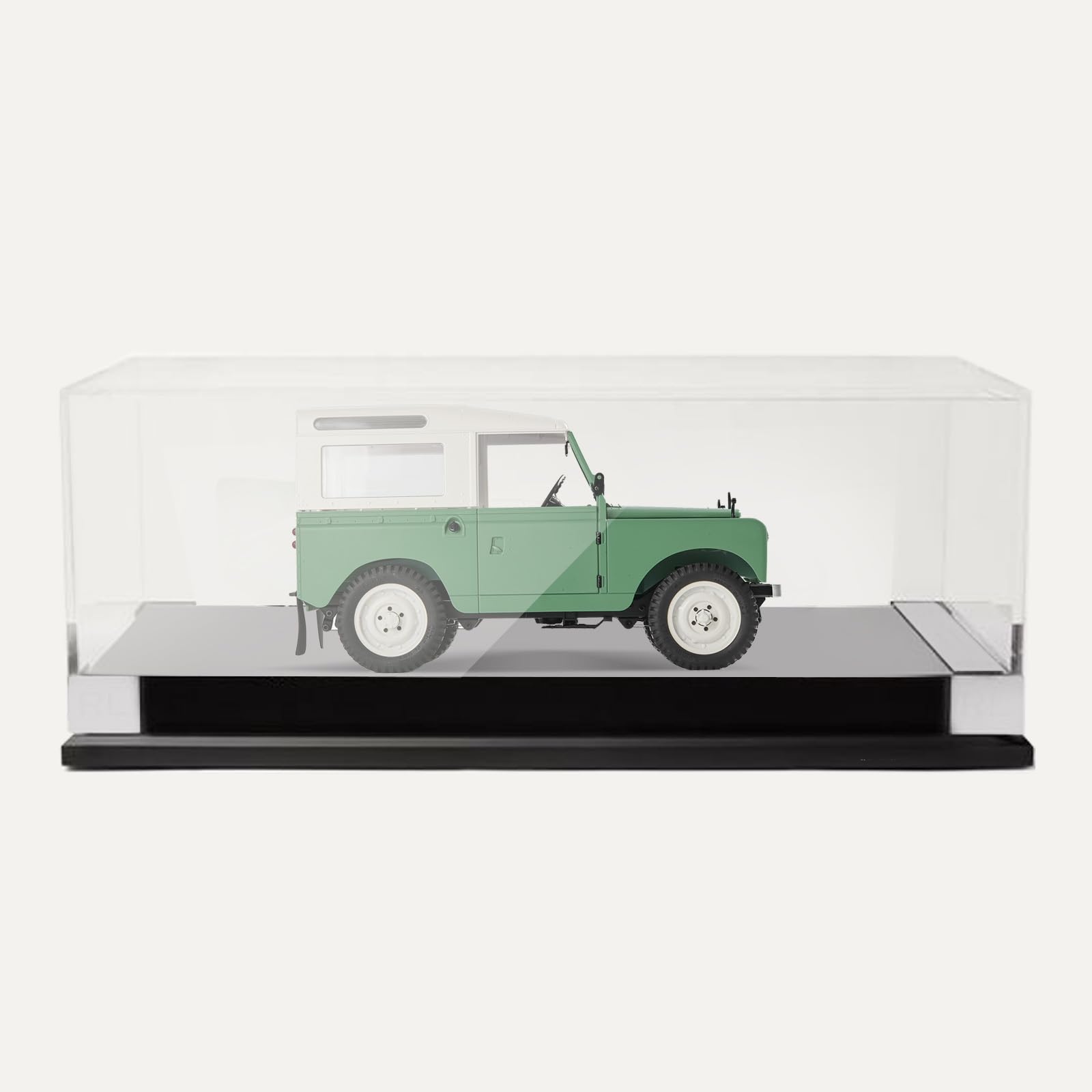 WOWRC FMS 1/12 Land Rover Series II RC Car,RC Crawler Pickups & Vans & Convertibles 3 in 1 with 2 Speed Transmission,4-Wheel Drive,LED Lights,RC Model for Adults,Green