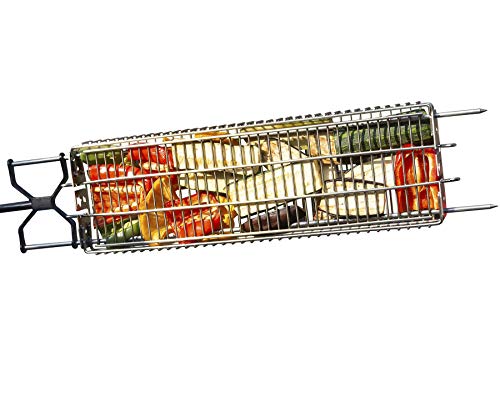 KANKA Grill XL Grill Basket. DOUBLE the size of regular baskets! 100% Stainless Steel
