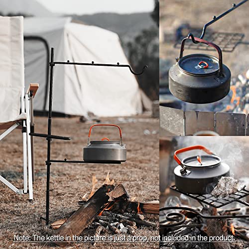 Swivel Camping Grill Grate Set|Portable Campfire Cooking Grill for Campfire Grill Grate Over Outdoor Bushcraft Fire Pits