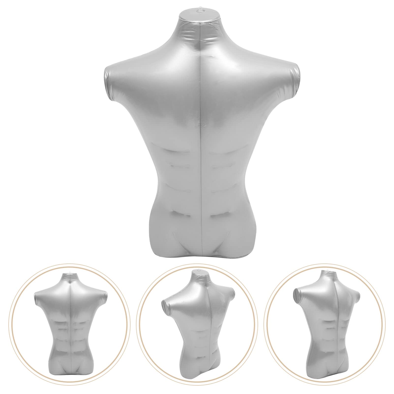 Inflatable Male Mannequin Half Body Torso Shirt Form Display Model Sewing Dress Form for Clothes Display Dressmaker Mannequin