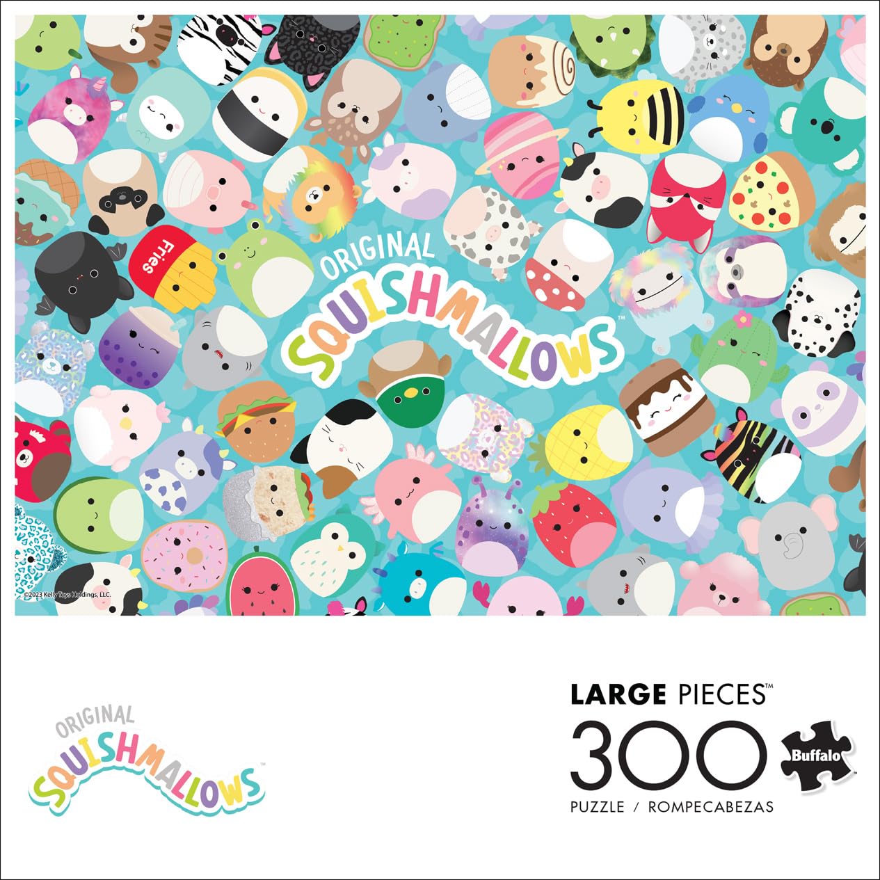 Buffalo Games - Squish Mallow - Squishmallow Friends - 300 Piece Jigsaw Puzzle for Adults Challenging Puzzle Perfect for Game Nights - Finished Size is 21.25 x 15.00