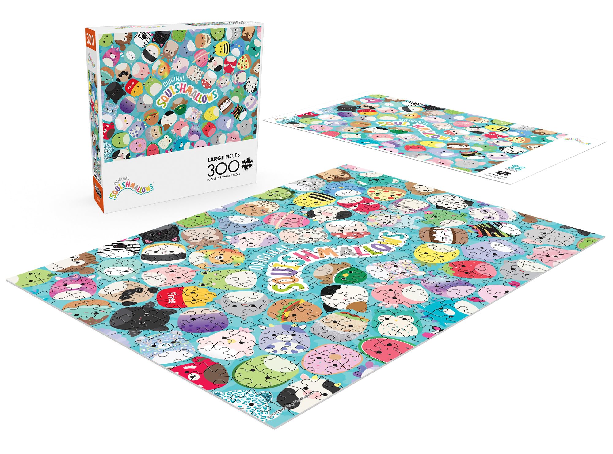 Buffalo Games - Squish Mallow - Squishmallow Friends - 300 Piece Jigsaw Puzzle for Adults Challenging Puzzle Perfect for Game Nights - Finished Size is 21.25 x 15.00